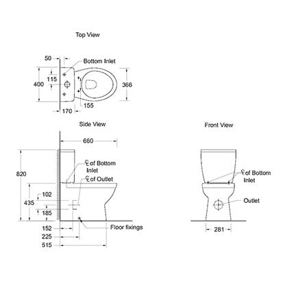 ENGLEFIELD VALENCIA CLOSE COUPLED TOILET SUITE 90-140MM – Universal ...